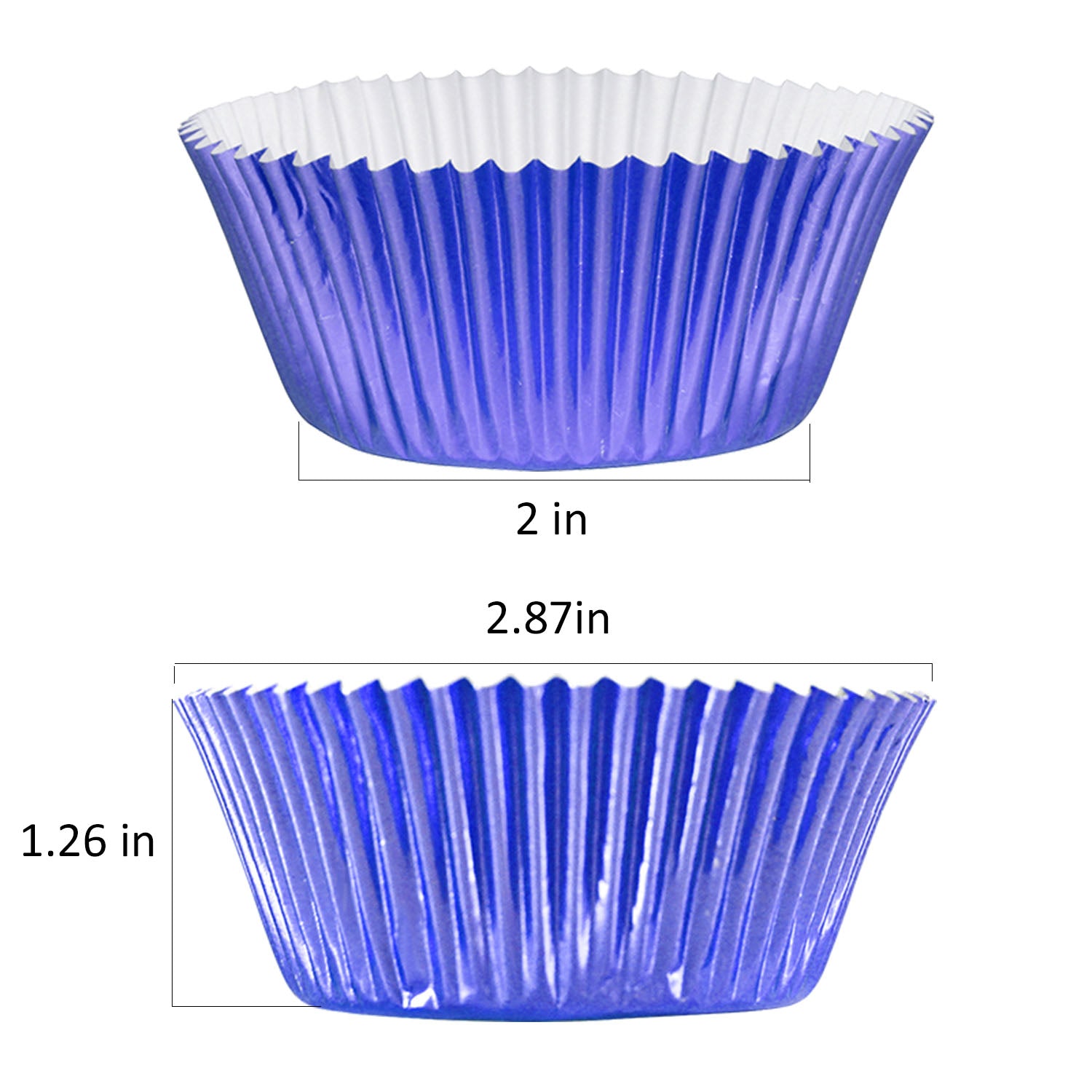 Standard Blue Foil Cupcake Liners 200-Count – Gifbera